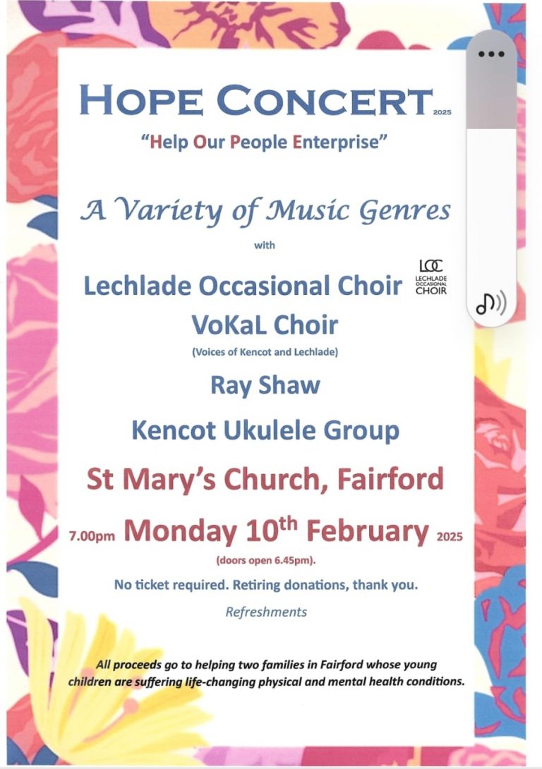 Hope Concert Spring 2025 – St Mary's Church, Fairford