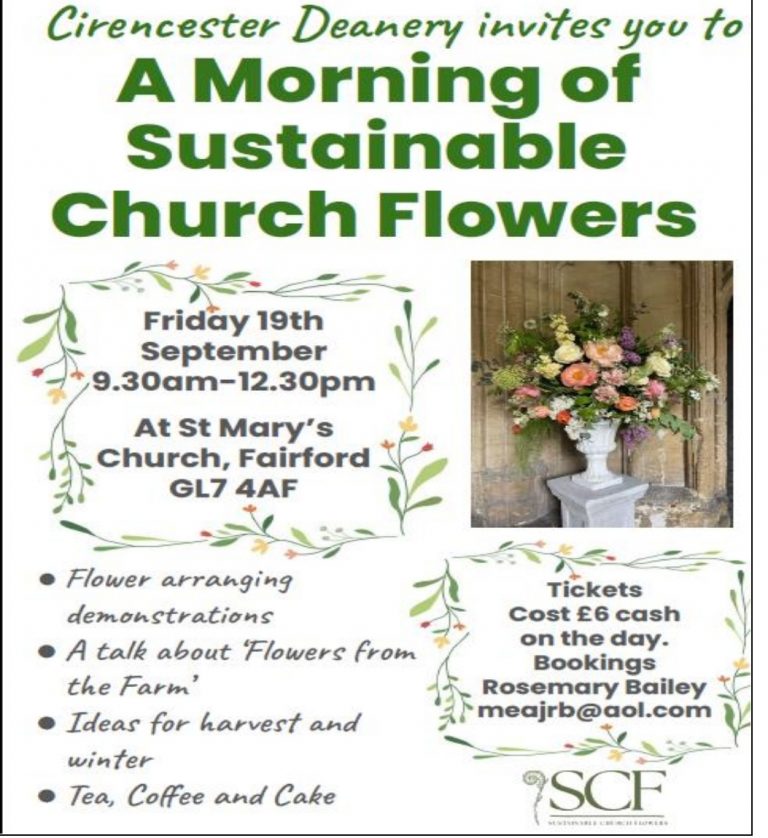 Sustainable Church Flowers – St Mary's Church, Fairford