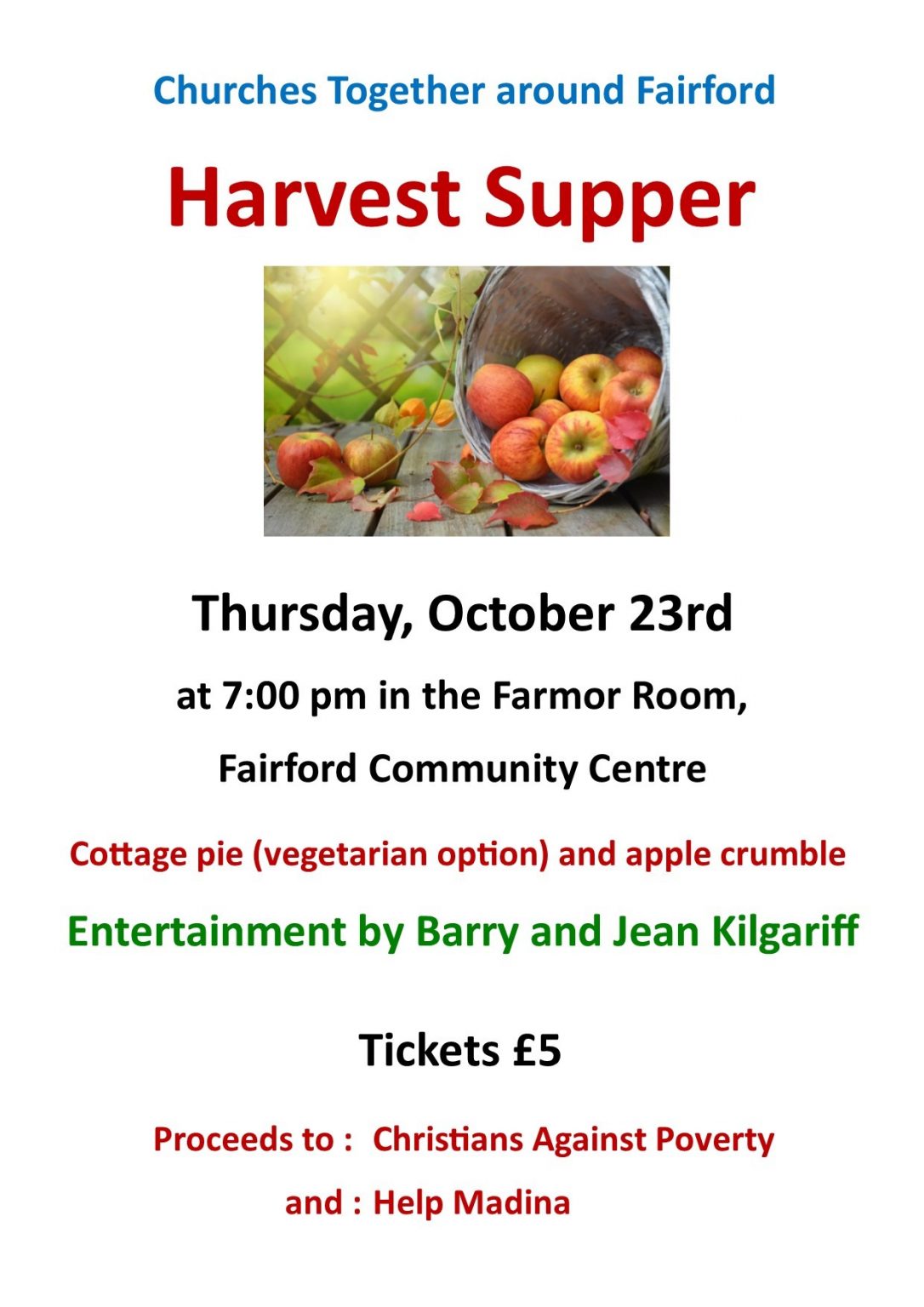 Harvest Supper 2025 – St Mary's Church, Fairford